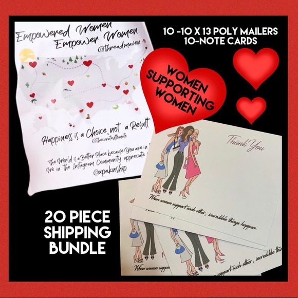 Office | 2 Piece Women Empowerment Shipping Bundle Note Cards 10x 13 ...